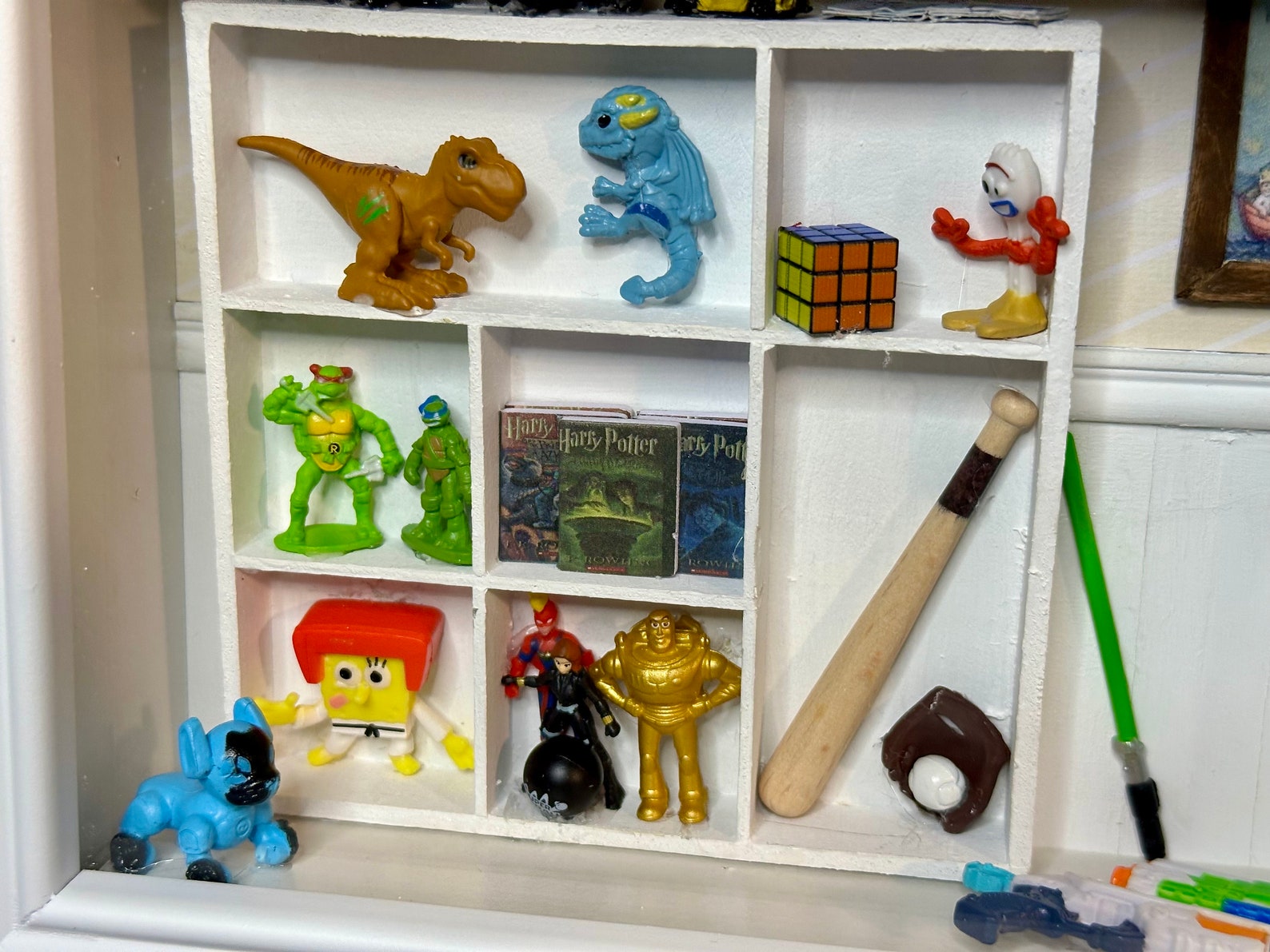 Miniature Kids Toy Room Display, Shadow Box, Mini Toy Diorama Room Box ...