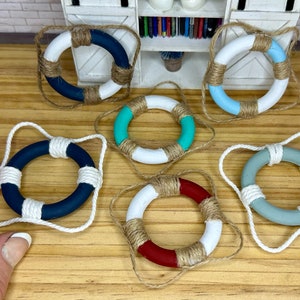 Miniature Dollhouse Life Preserver, Mini Beach House Decoration - Etsy