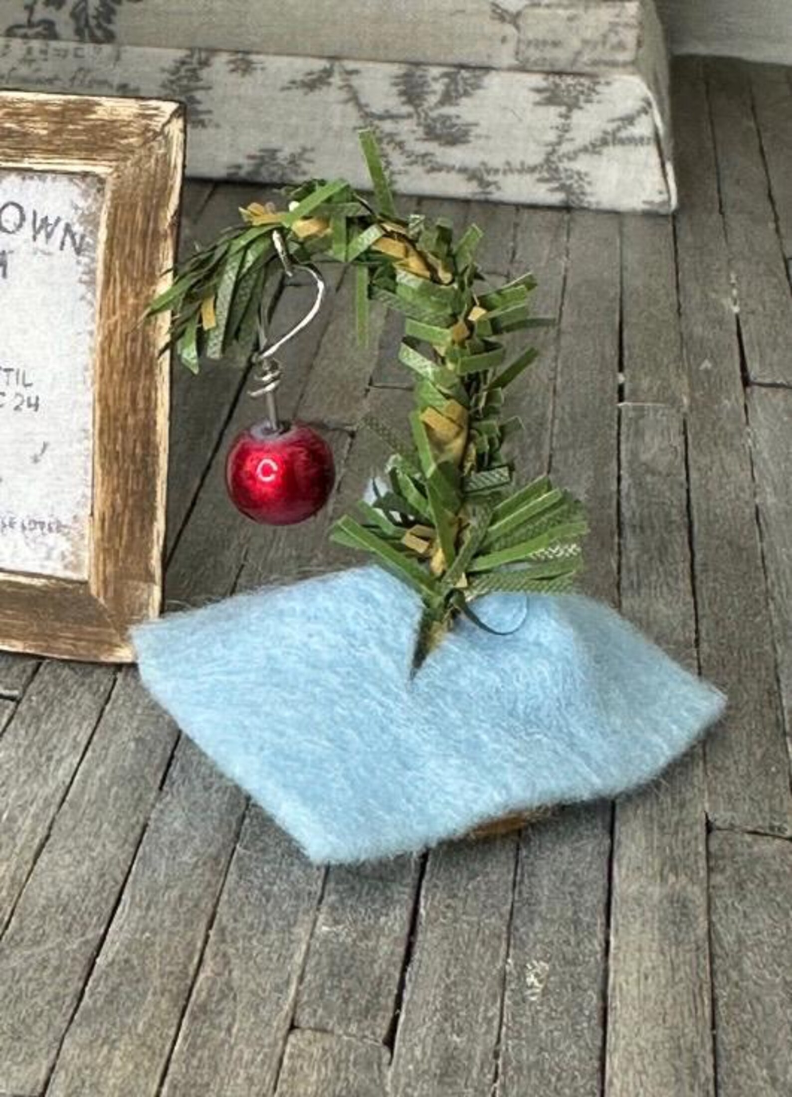 Miniature Dollhouse Charlie Brown Trees and Framed Charlie Brown Tree ...