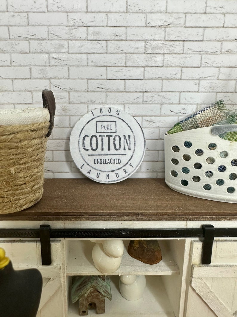 Miniature Dollhouse Vintage Style Laundry Room Sign Miniature - Etsy