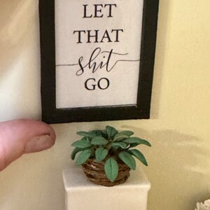 Miniature Dollhouse Funny Bathroom Sign Let That Shit Go - Etsy