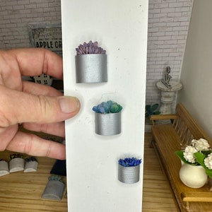 Miniature Dollhouse Flat Back Wall Planters, Miniature Flowers ...