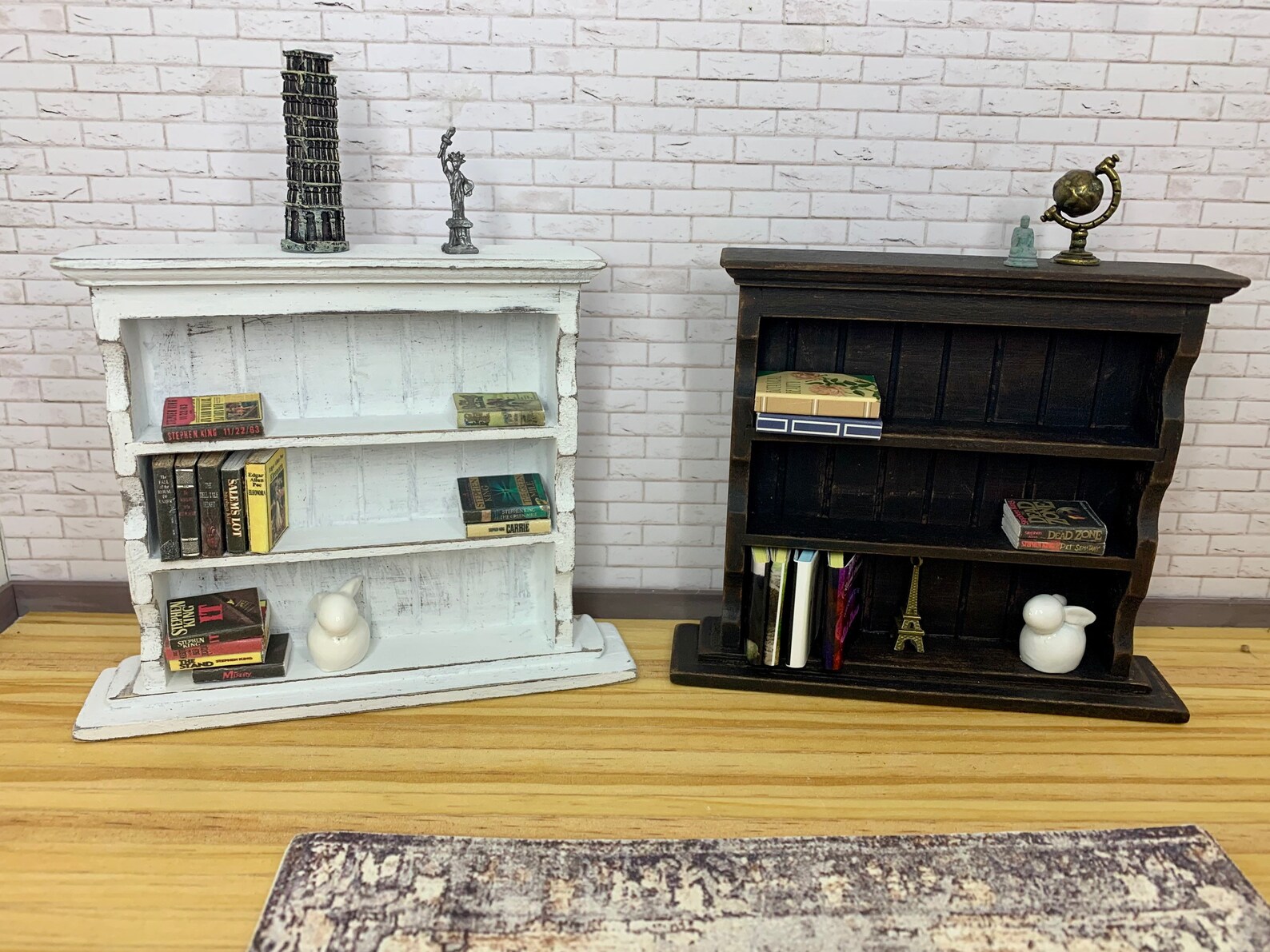 Miniature Farmhouse Book Shelf 1:12 Miniature Shelving | Etsy