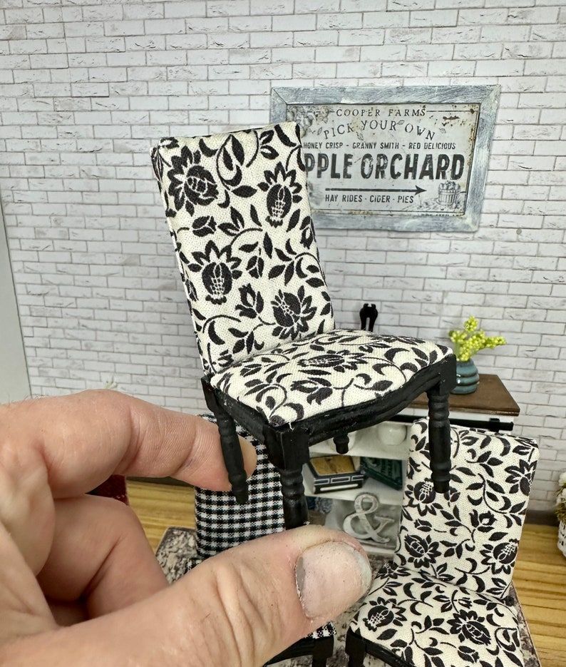 Miniature Dollhouse Fabric Chairs Dollhouse Furniture - Etsy