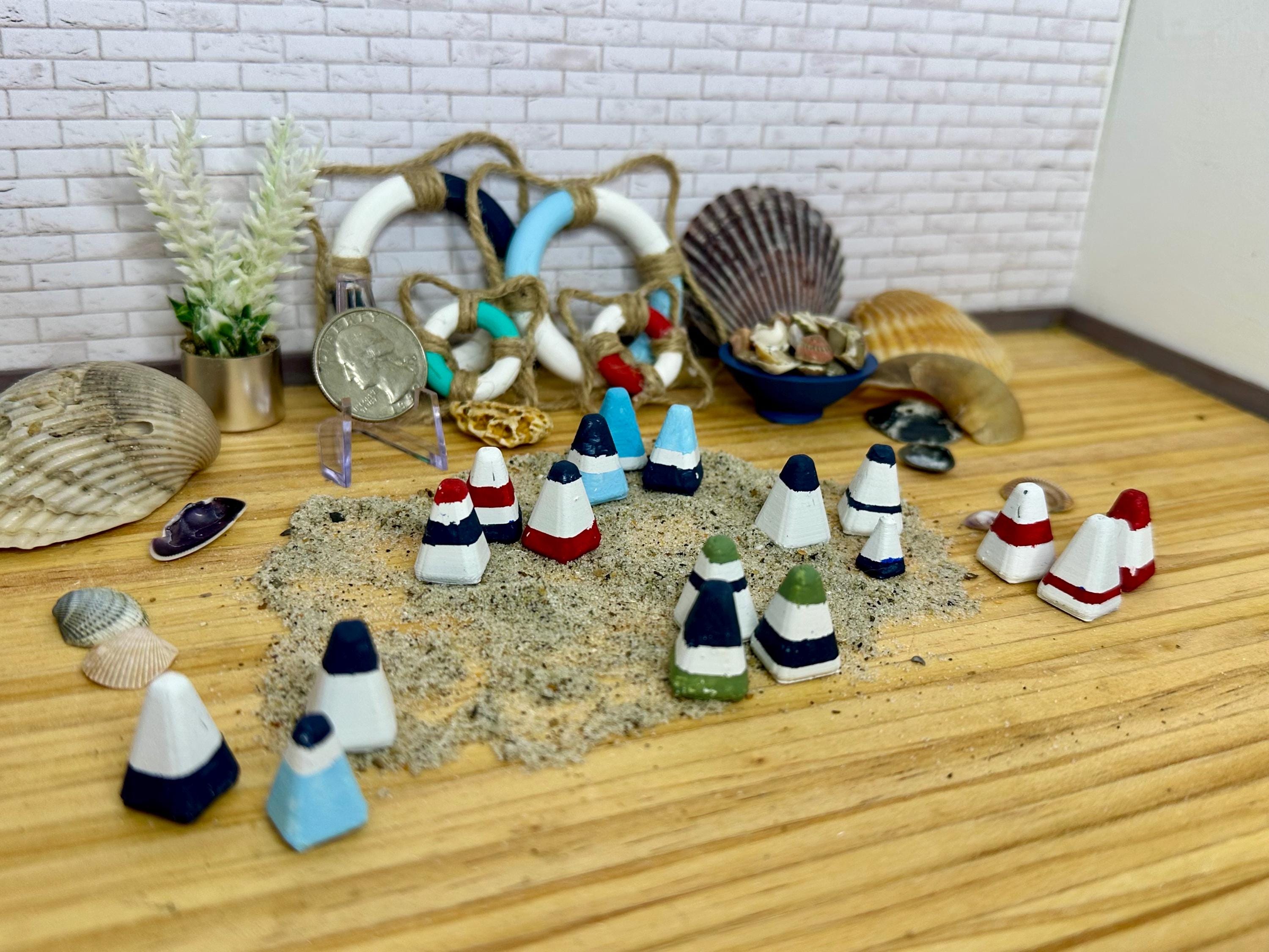 Miniature Dollhouse Beach Decor, Miniature Decorative Buoys - Etsy