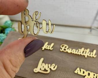 Wood Words Cut Out - Etsy
