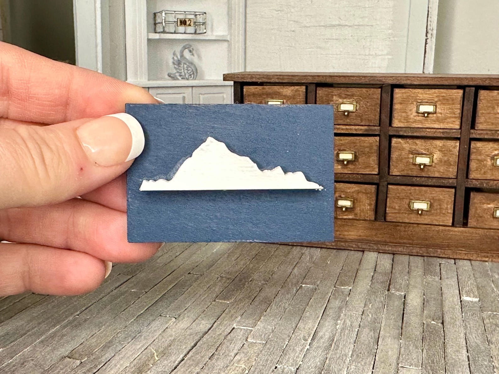 Miniature Dollhouse Signs, Mountain Cutout Signs, Mini Home Decor ...