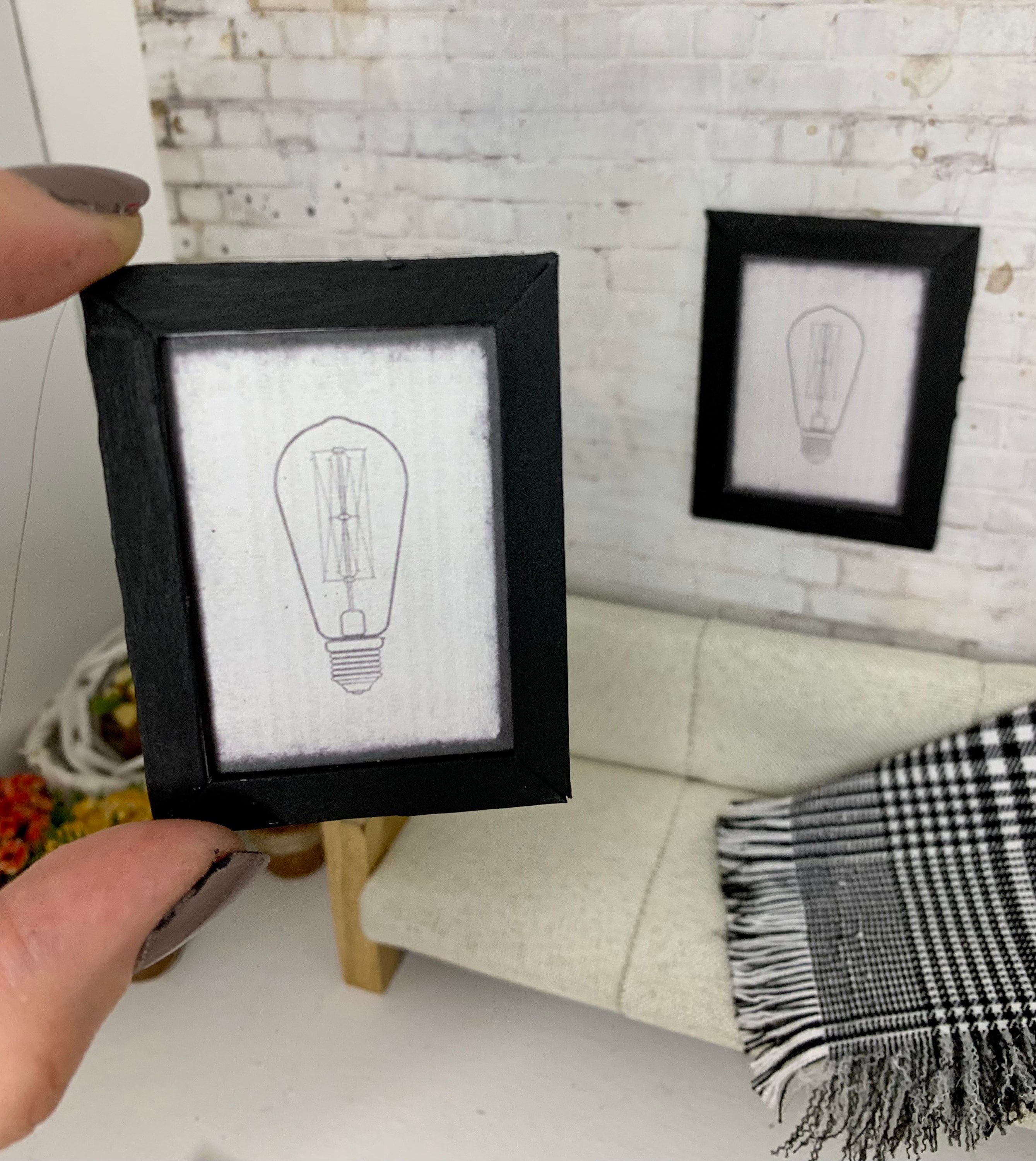 Miniature Light Bulb Picture for Dollhouse Miniature - Etsy