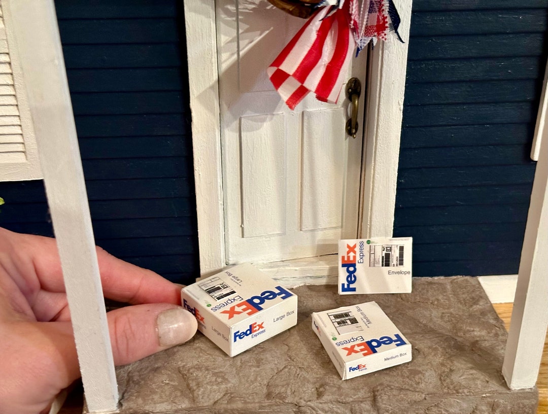 Miniature Dollhouse Mailing Packages, Scale 1:12, Miniature Boxes ...
