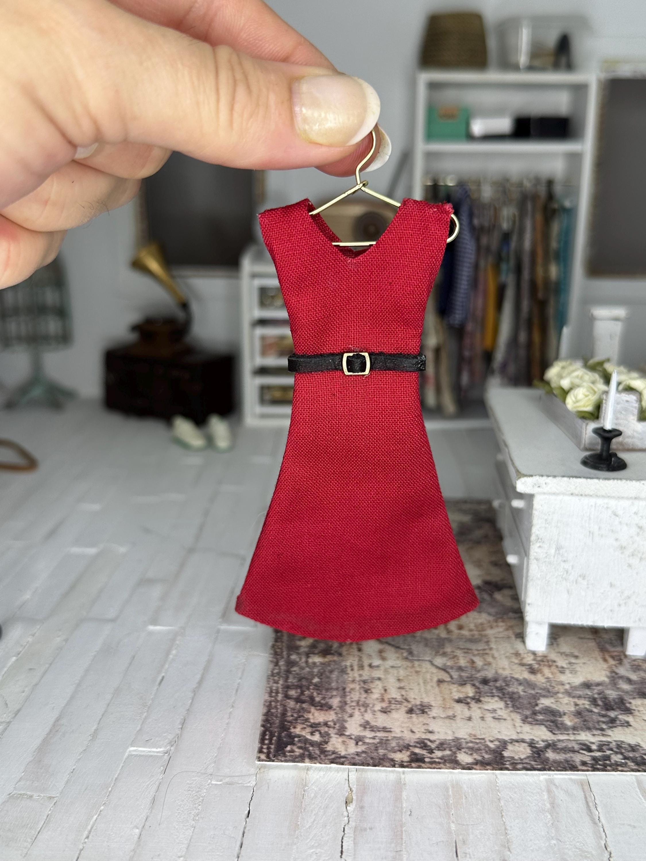 Miniature Display Clothing, Mini Dresses, Red - Etsy