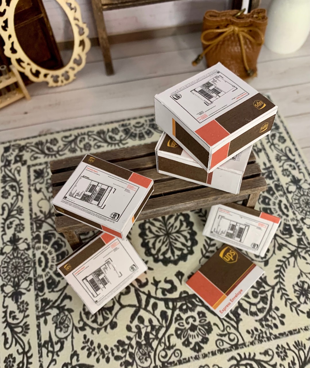 Miniature Dollhouse Mail Shipping/delivery Packages, Scale 1:12 ...