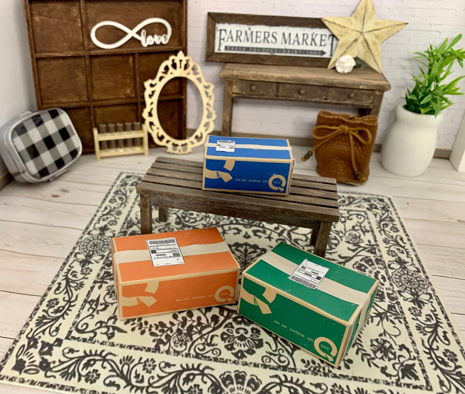 Miniature Dollhouse Boxes Scale 1:12 Miniature Mail Mini - Etsy