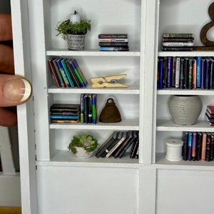 Miniature Dollhouse Bookshelf or Library Room Box, Shadow Box - Etsy
