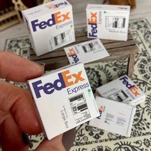 Miniature Dollhouse Mailing Packages, Scale 1:12, Miniature Boxes ...