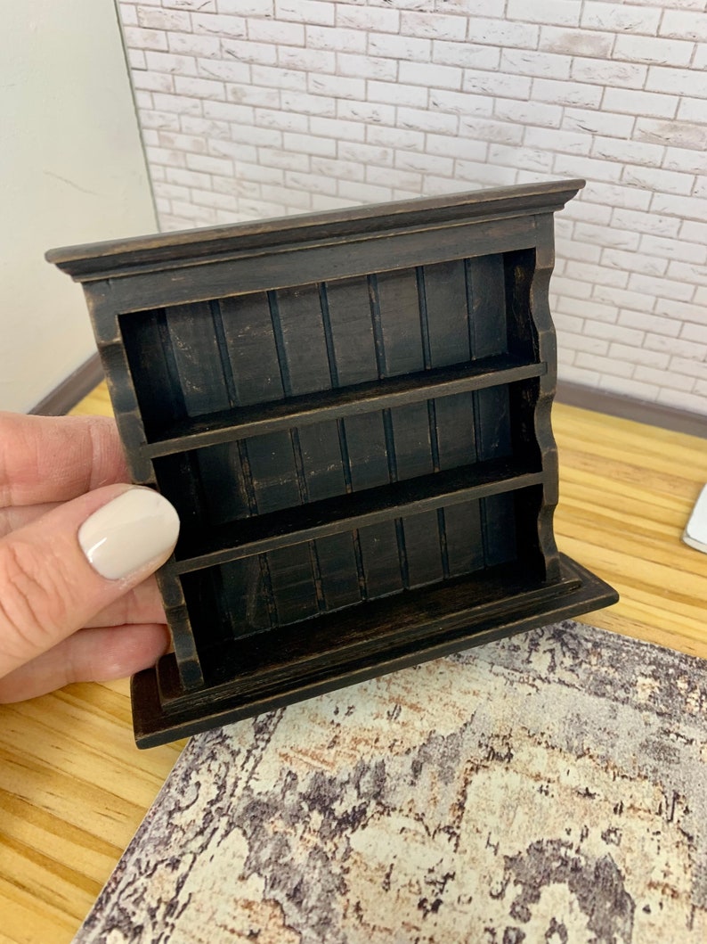 Miniature Farmhouse Book Shelf 1:12 Miniature Shelving | Etsy