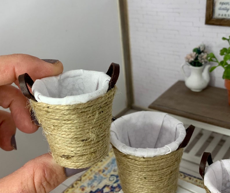 Dollhouse Miniature Rope Baskets Scale 1:12 Miniature | Etsy