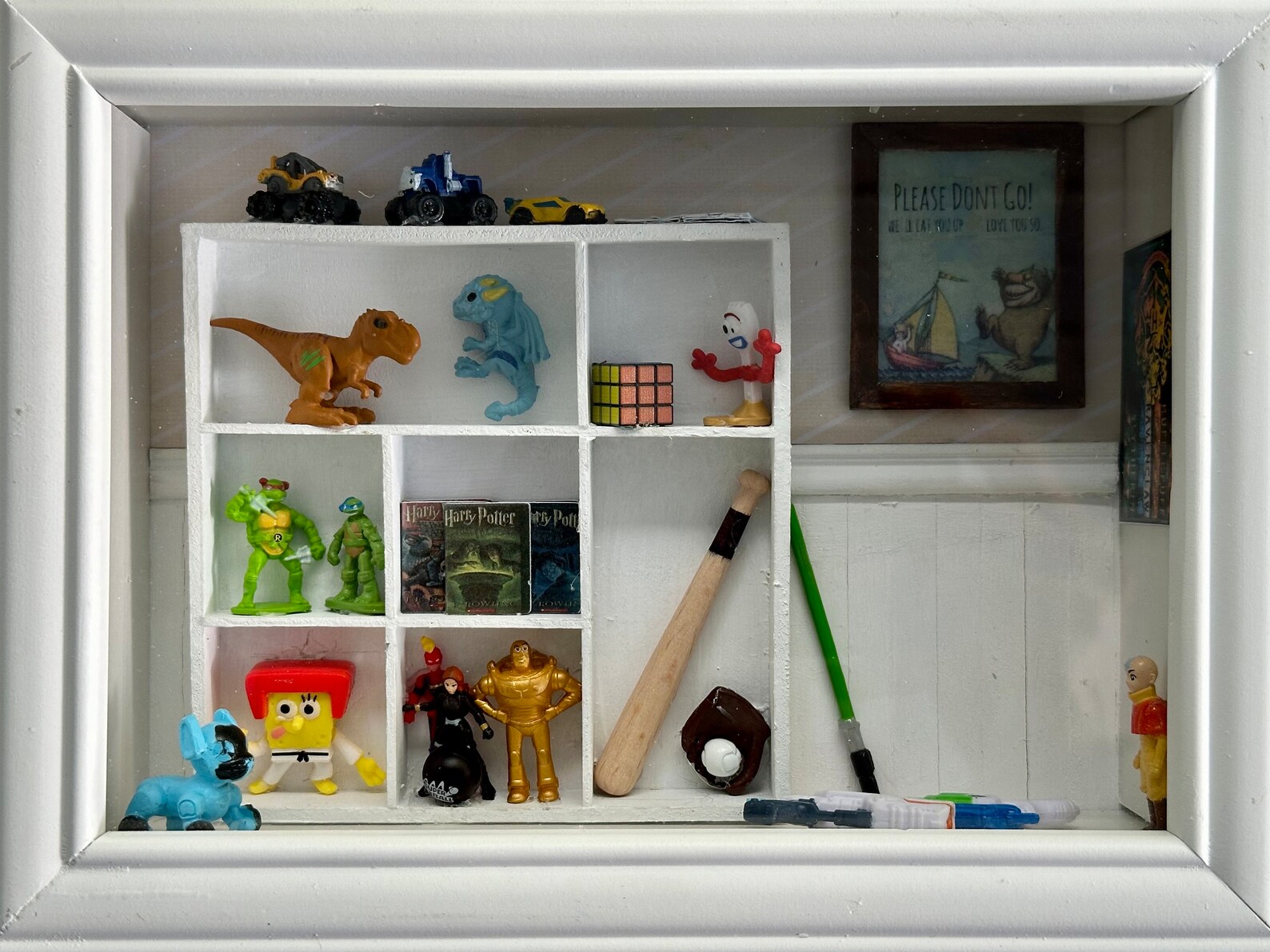 Miniature Kids Toy Room Display, Shadow Box, Mini Toy Diorama Room Box ...