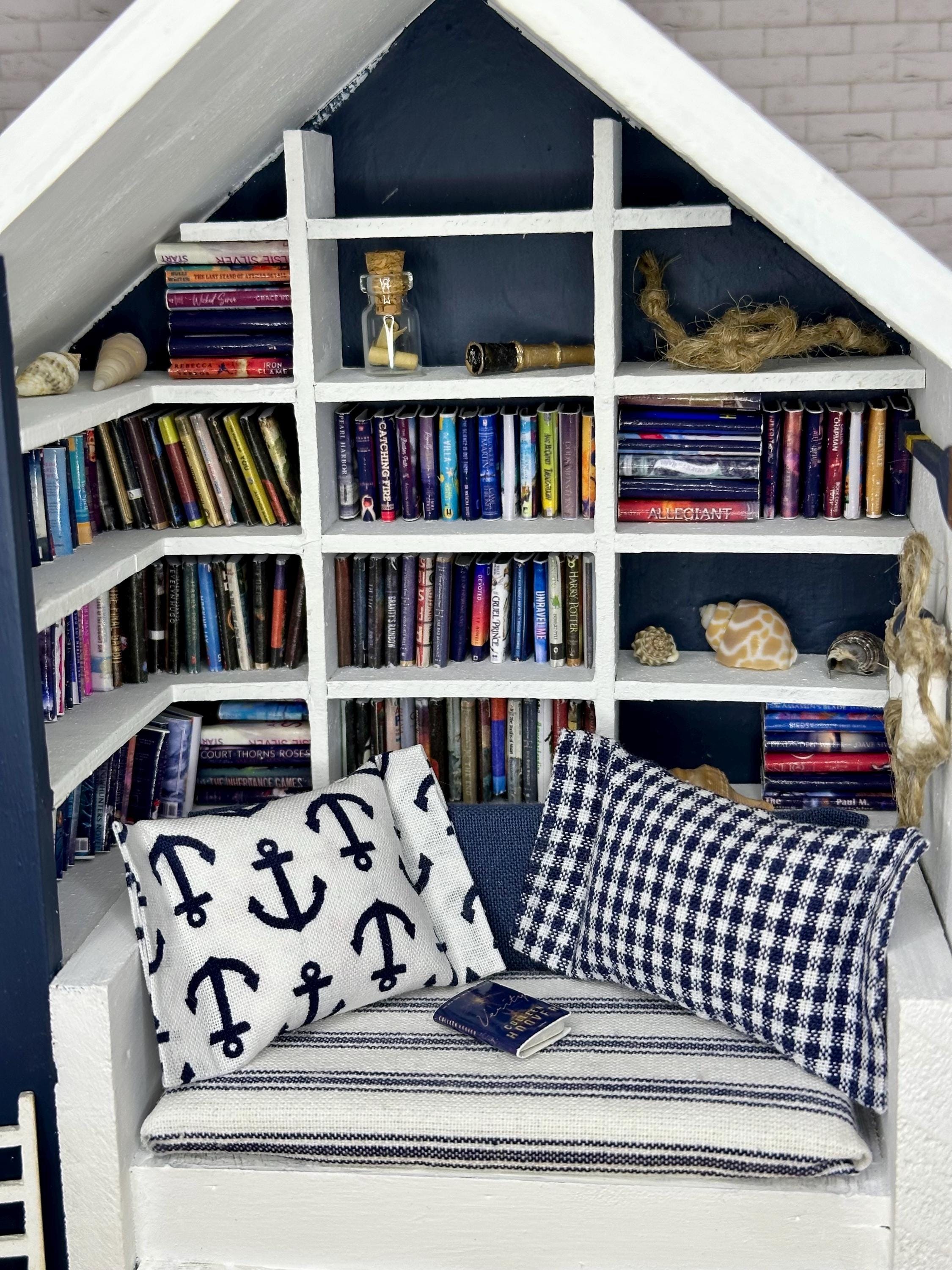 Miniature House Shaped Book Nook, Beach Themed, Miniature Books ...