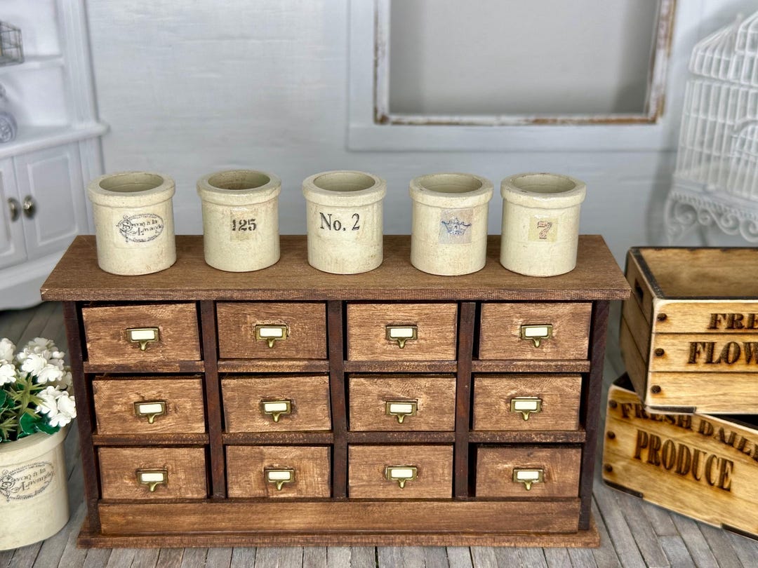 Miniature Dollhouse Vintage Style Crocks, Mini Crockery, SMALL Size - Etsy