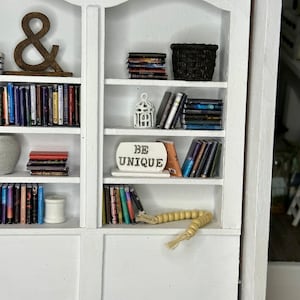 Miniature Dollhouse Bookshelf or Library Room Box, Shadow Box - Etsy