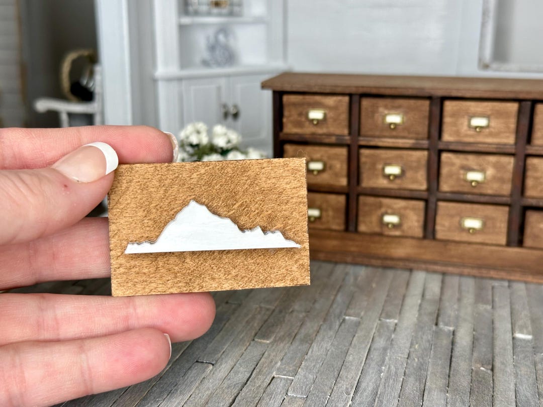 Miniature Dollhouse Signs, Mountain Cutout Signs, Mini Home Decor ...