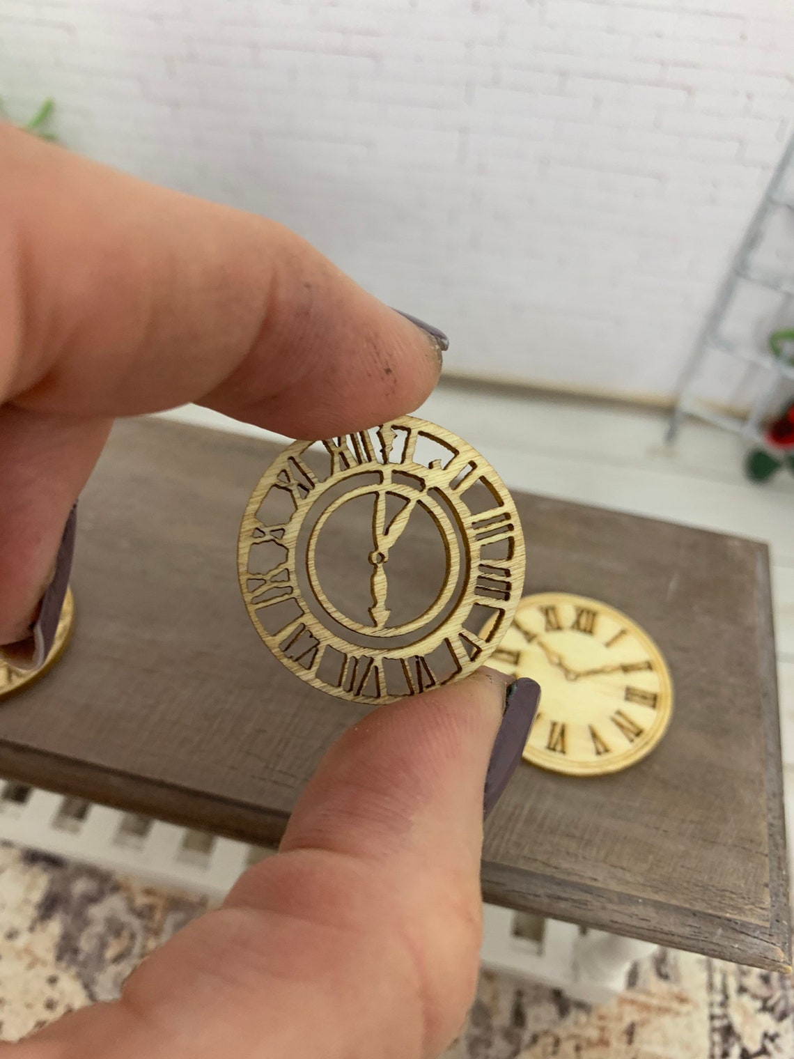 Miniature Wood Clock Face Cut Outs Miniature Clocks - Etsy