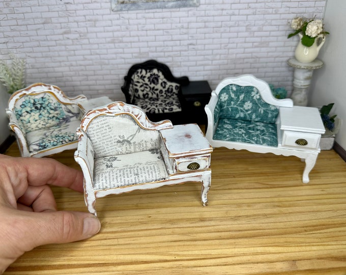 Miniature Dollhouse Gossip Table, Mini Furniture, Dollhouse Table - Etsy