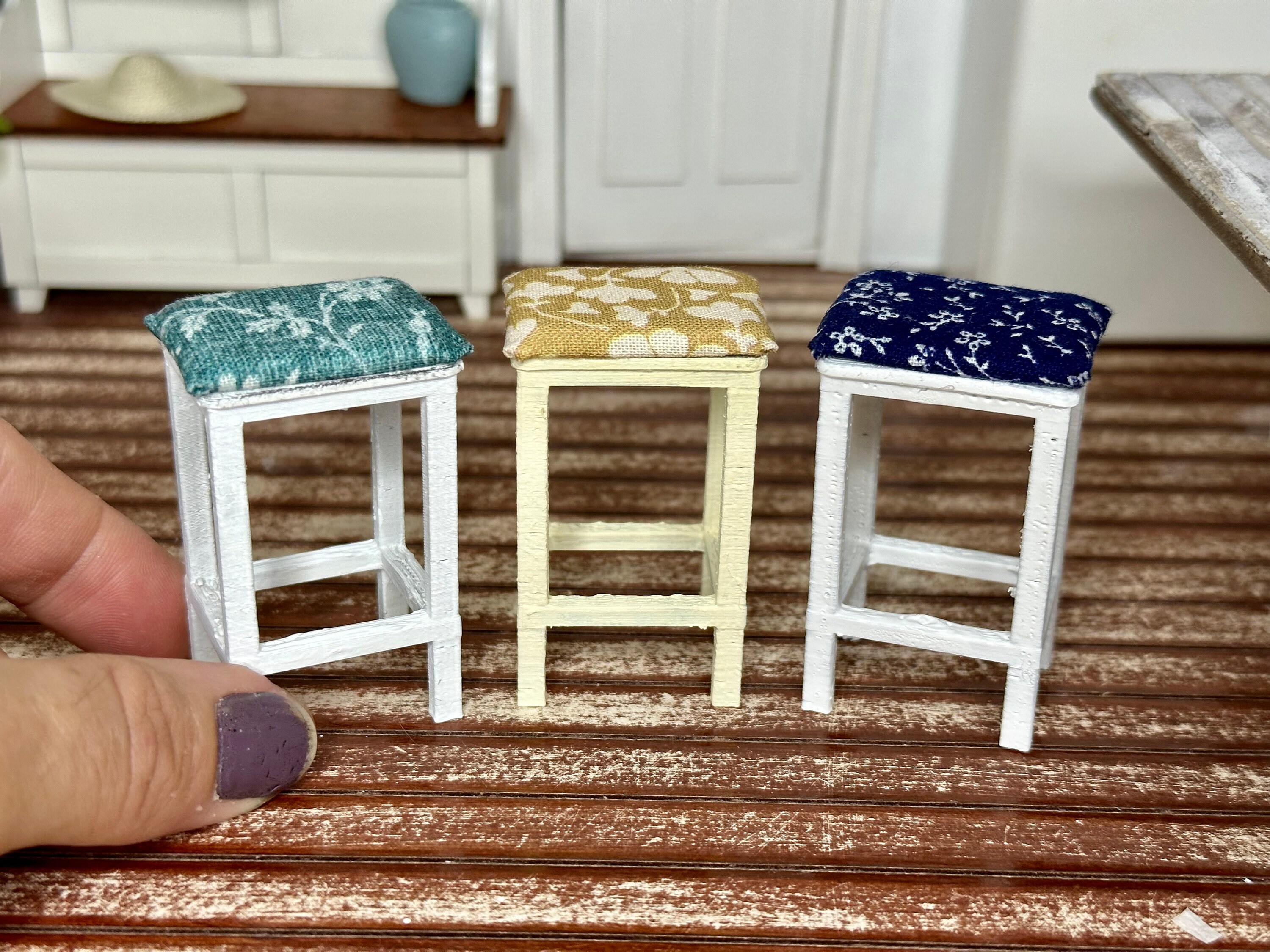 Miniature Dollhouse Stools or High Top Table Chairs, Mini Furniture - Etsy