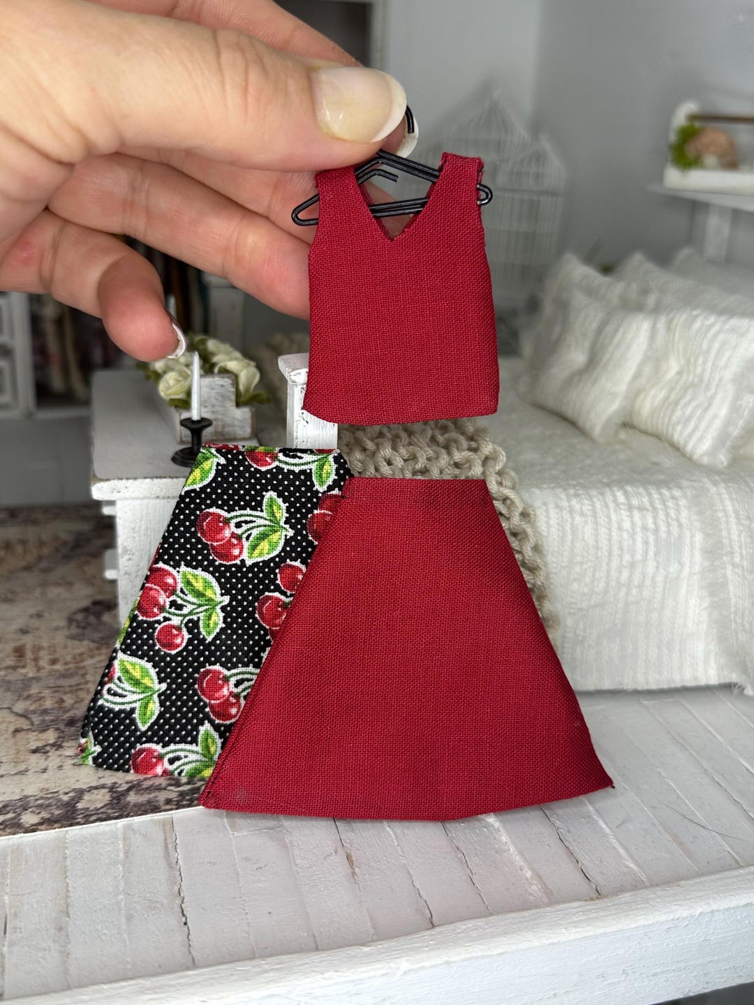 Miniature Display Clothing, Mini Dresses, Cherry - Etsy