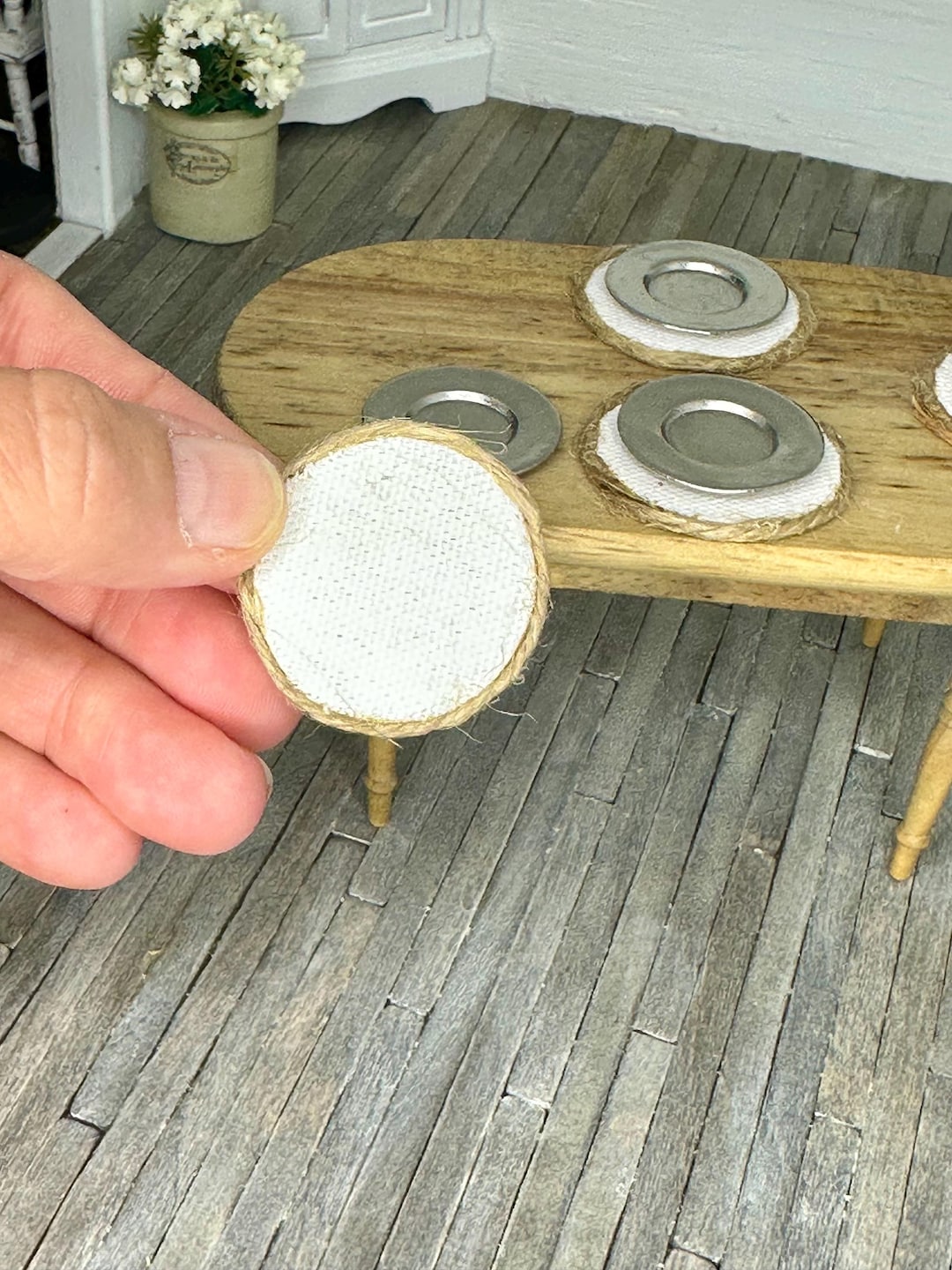 Miniature Dollhouse Table Placemats or Chargers, Mini Dining Table ...