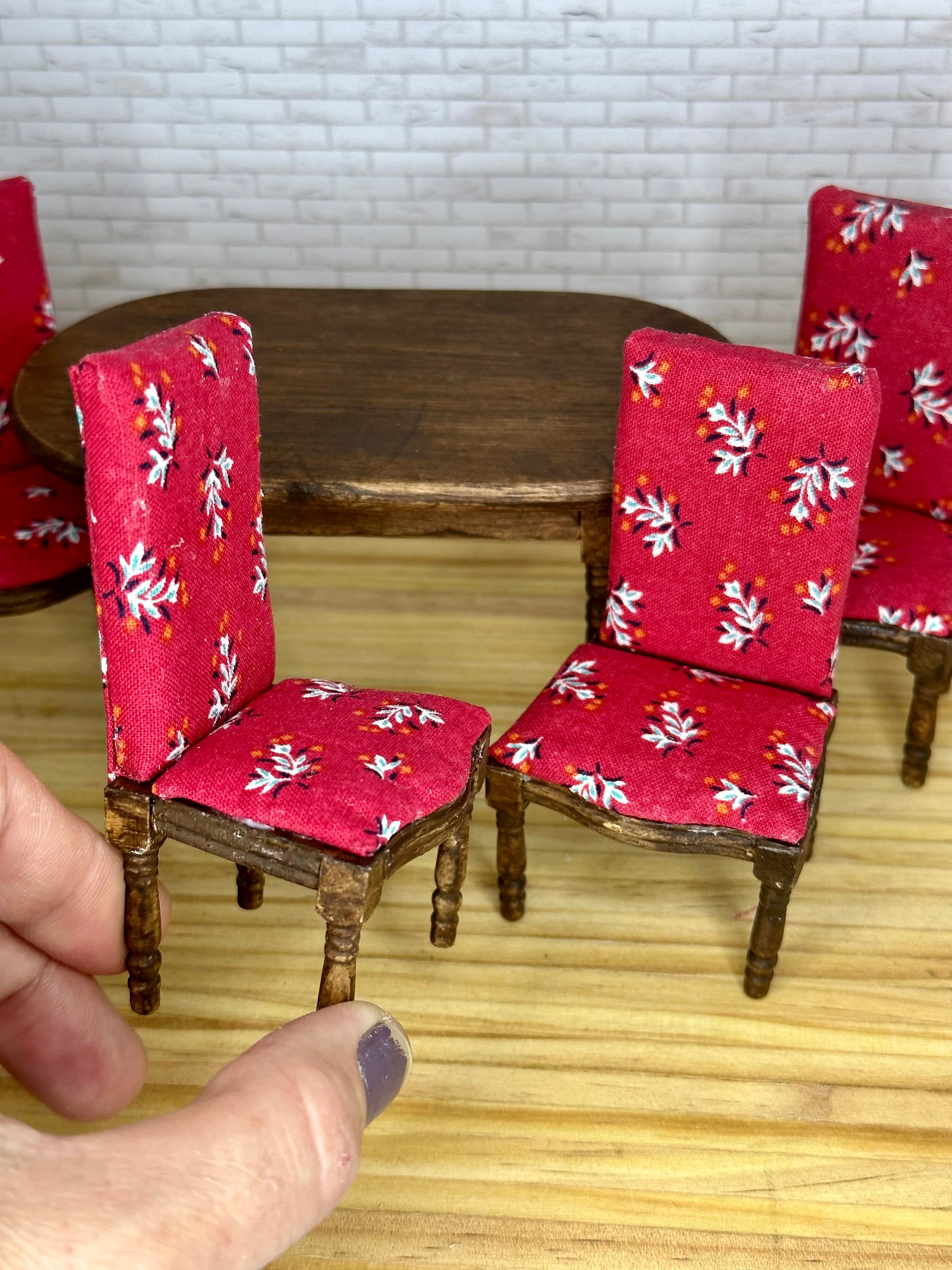 Miniature Dollhouse Dining Table Set Dollhouse Furniture - Etsy