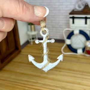 Miniature Dollhouse Beach Decor, Miniature Decorative Anchor - Etsy