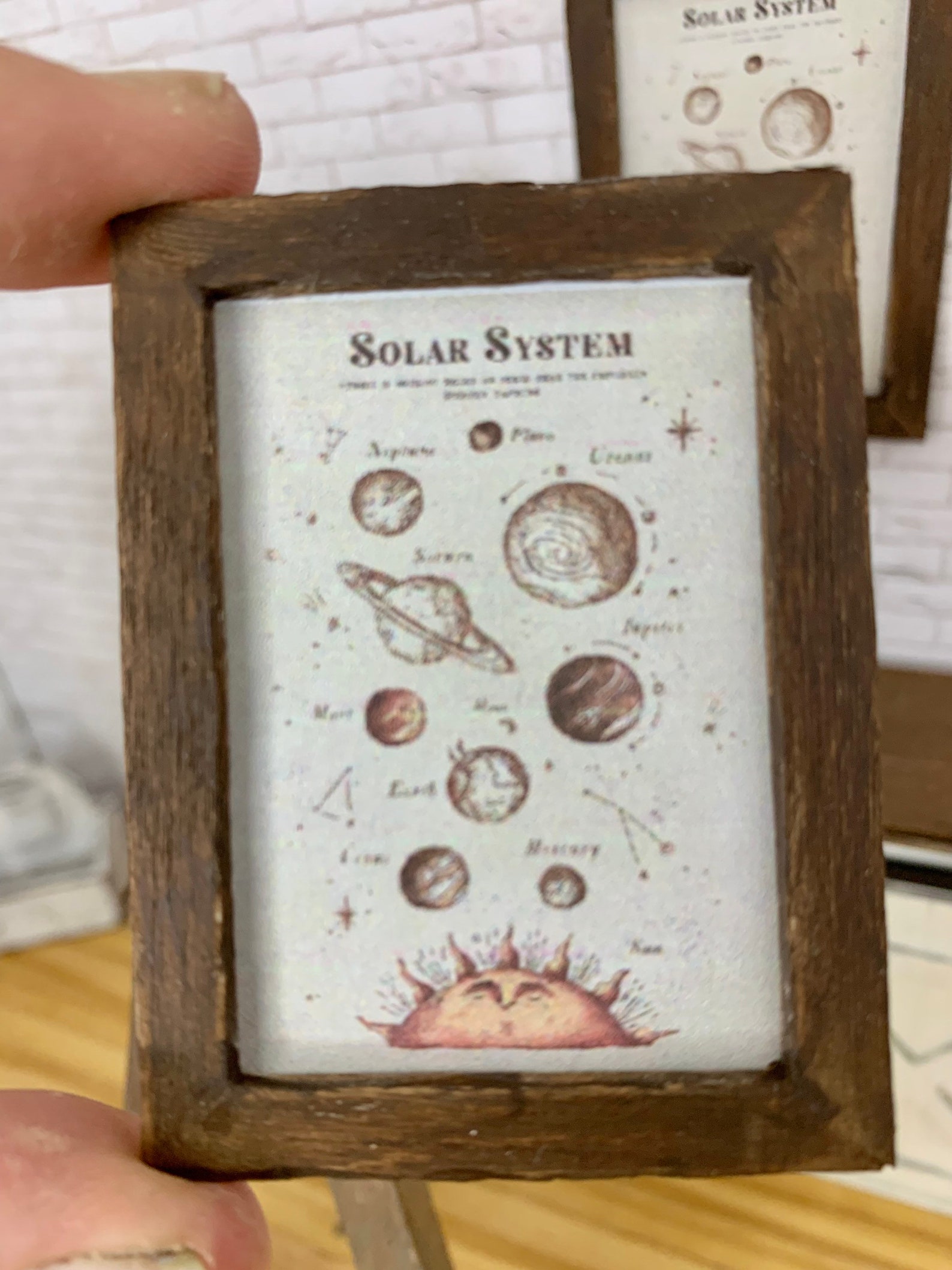 Miniature Dollhouse Solar System Miniature Planets Moon and - Etsy