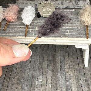 Miniature Dollhouse Feather Dusters, 1:12 Dusters, Miniature Cleaning ...