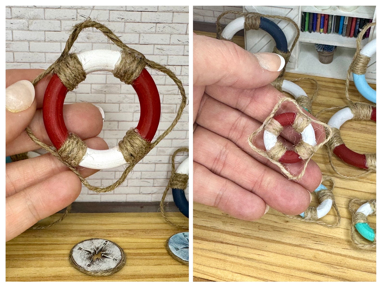 Miniature Dollhouse Life Preserver, Mini Beach House Decoration - Etsy