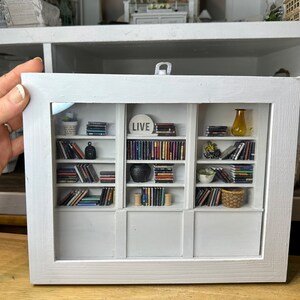 Miniature Dollhouse Bookshelf or Library Room Box, Shadow Box - Etsy