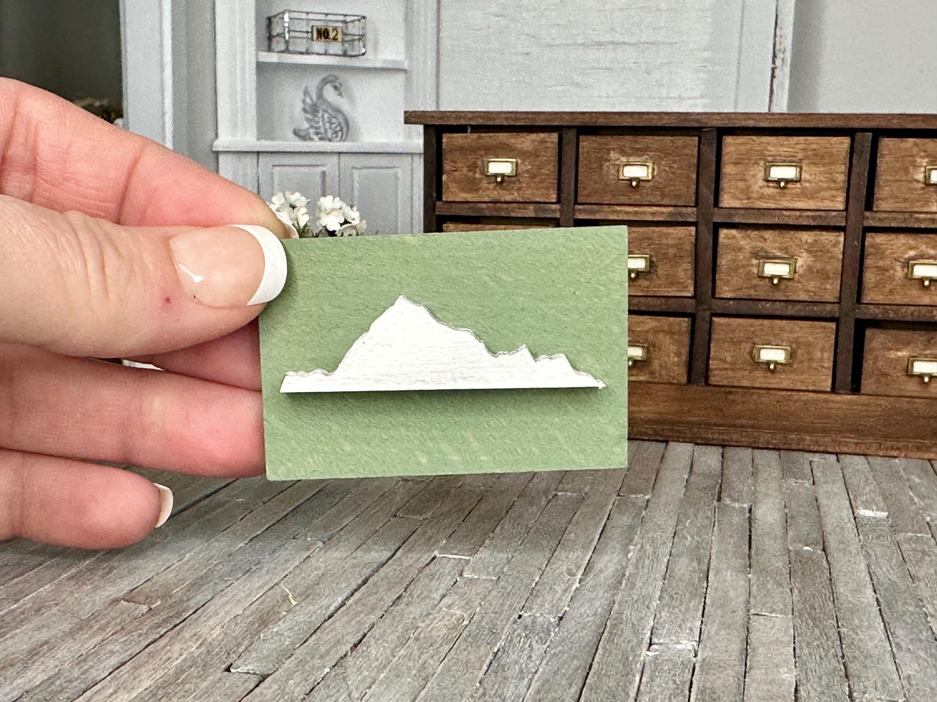 Miniature Dollhouse Signs, Mountain Cutout Signs, Mini Home Decor ...