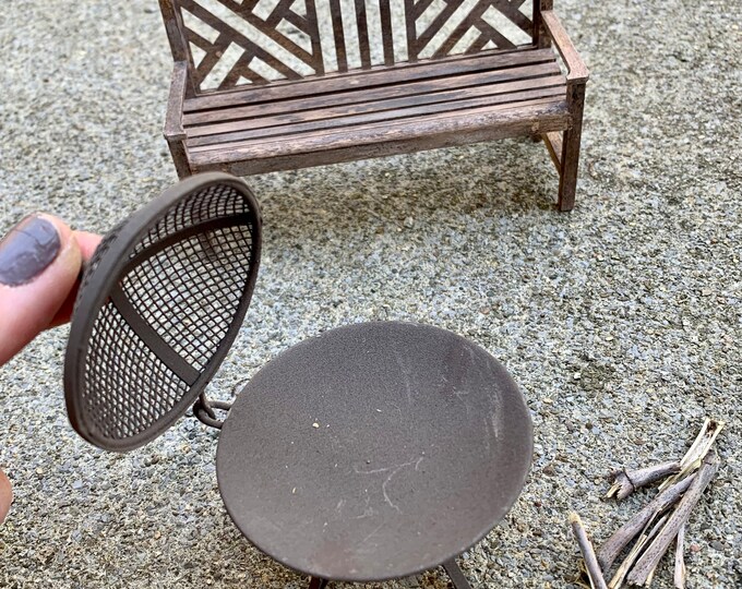 Miniature Doll House Fire Pit, Scale 1:12, Miniature Patio, Miniature ...