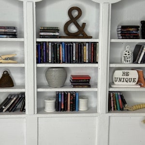 Miniature Dollhouse Bookshelf or Library Room Box, Shadow Box - Etsy