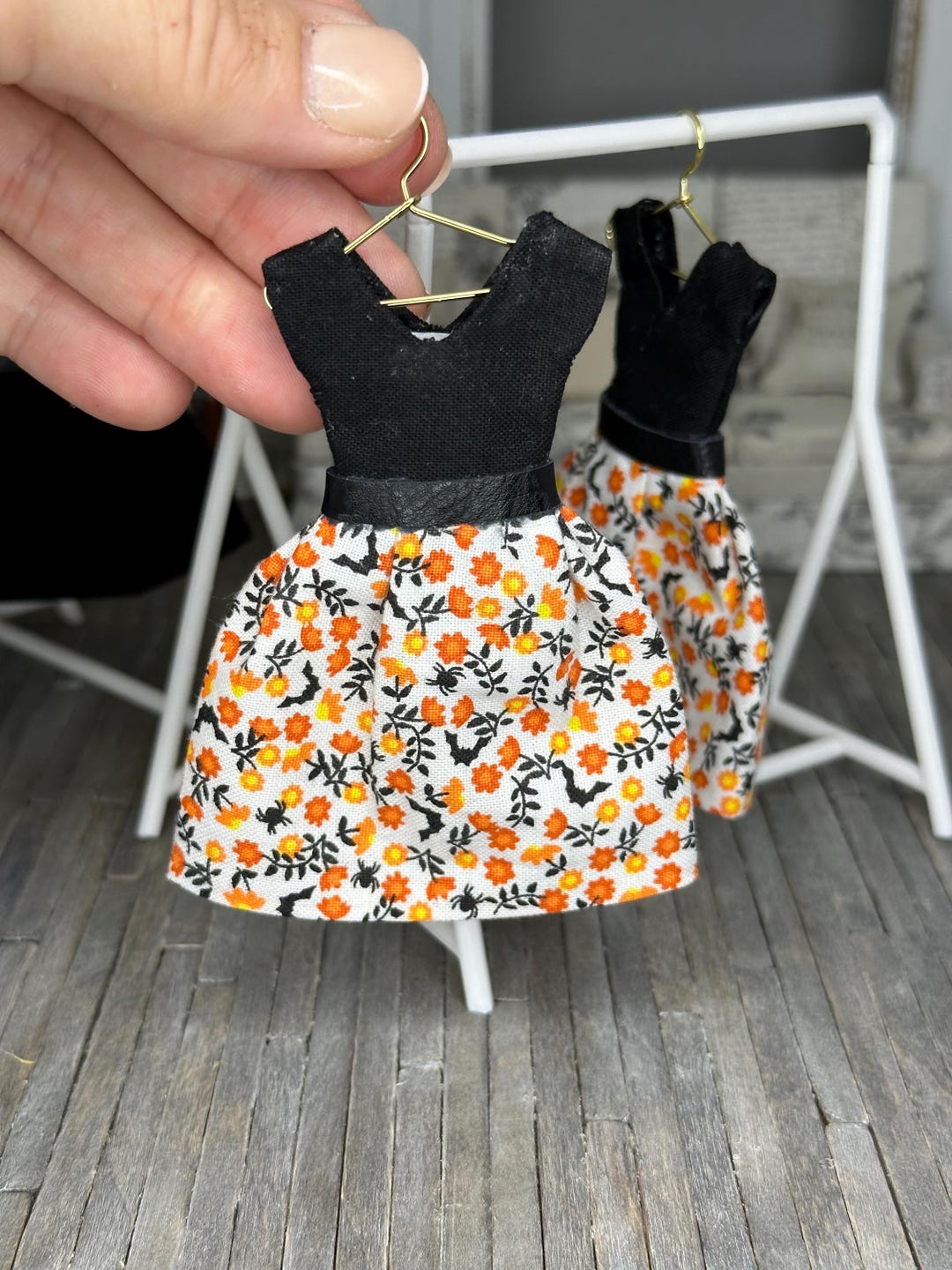 Miniature Display Clothing, Mini Dresses, Halloween Themed Fabric - Etsy
