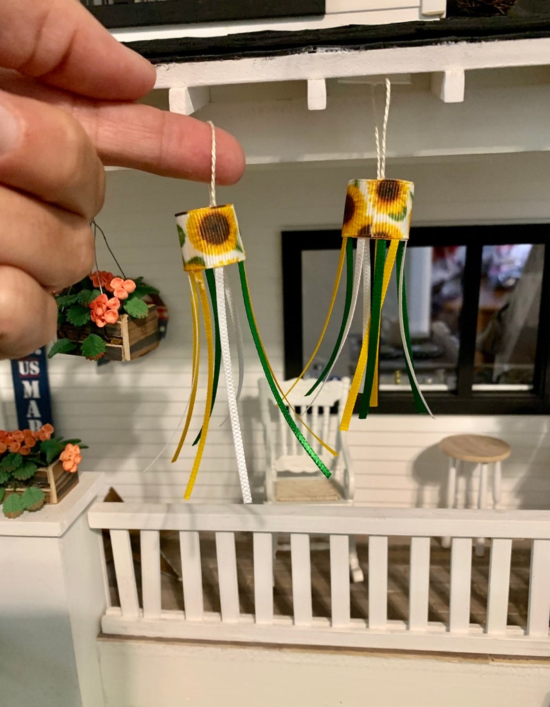 Miniature Dollhouse Sunflower Windsock Dollhouse Porch - Etsy