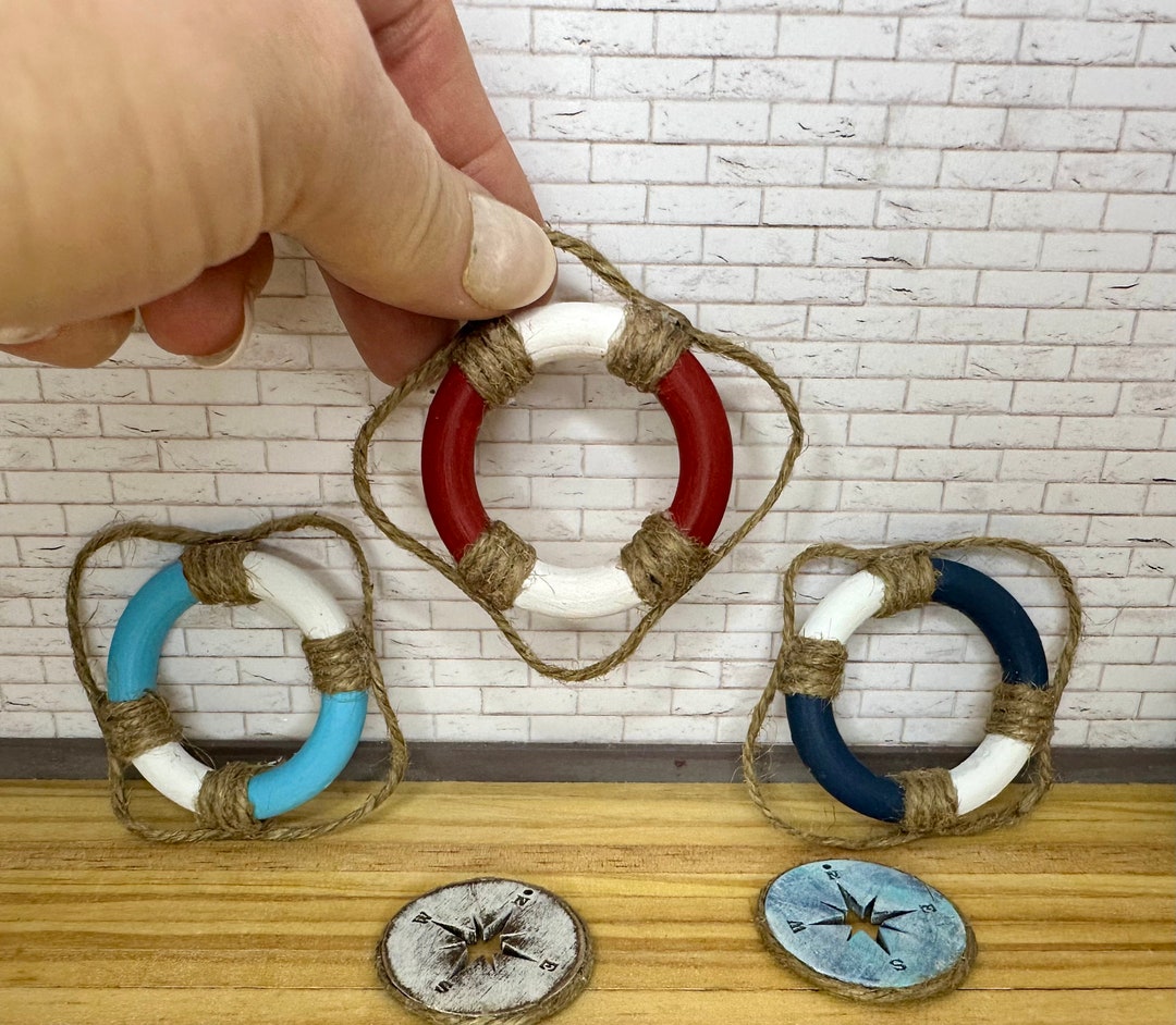 Miniature Dollhouse Life Preserver, Mini Beach House Decoration - Etsy