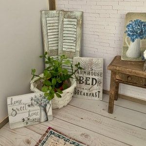 1:12, Miniature Dollhouse Shabby Chic Shutters, Miniature Farmhouse ...