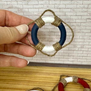 Miniature Dollhouse Life Preserver, Mini Beach House Decoration - Etsy