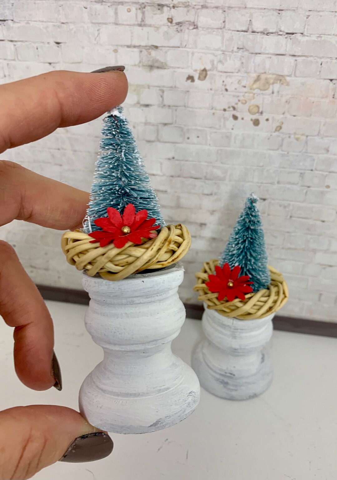 Miniature Christmas Tree Topiary, Miniature Tree Stand, Miniature ...