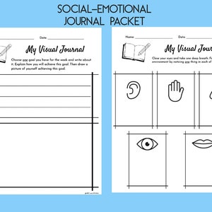 Mindfulness Visual Journal, E-printable, Social-emotional Learning - Etsy