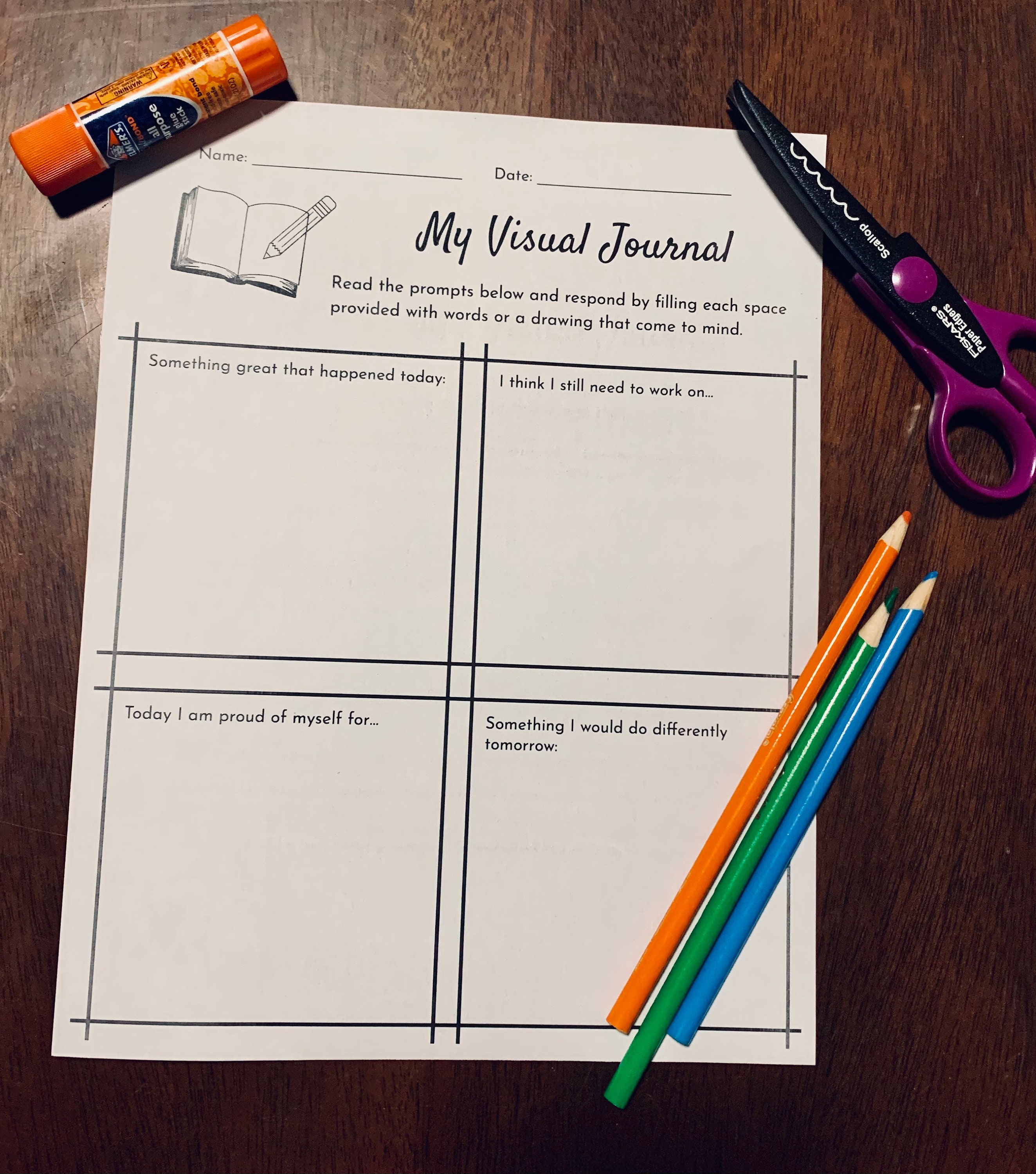 Mindfulness Visual Journal, E-printable, Social-emotional Learning - Etsy