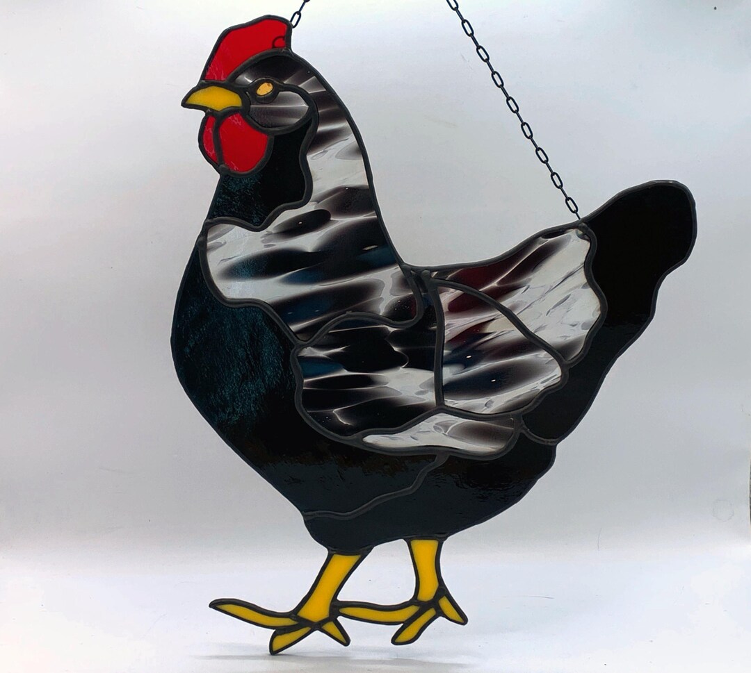 Farm Hen in Stained Glass - Etsy