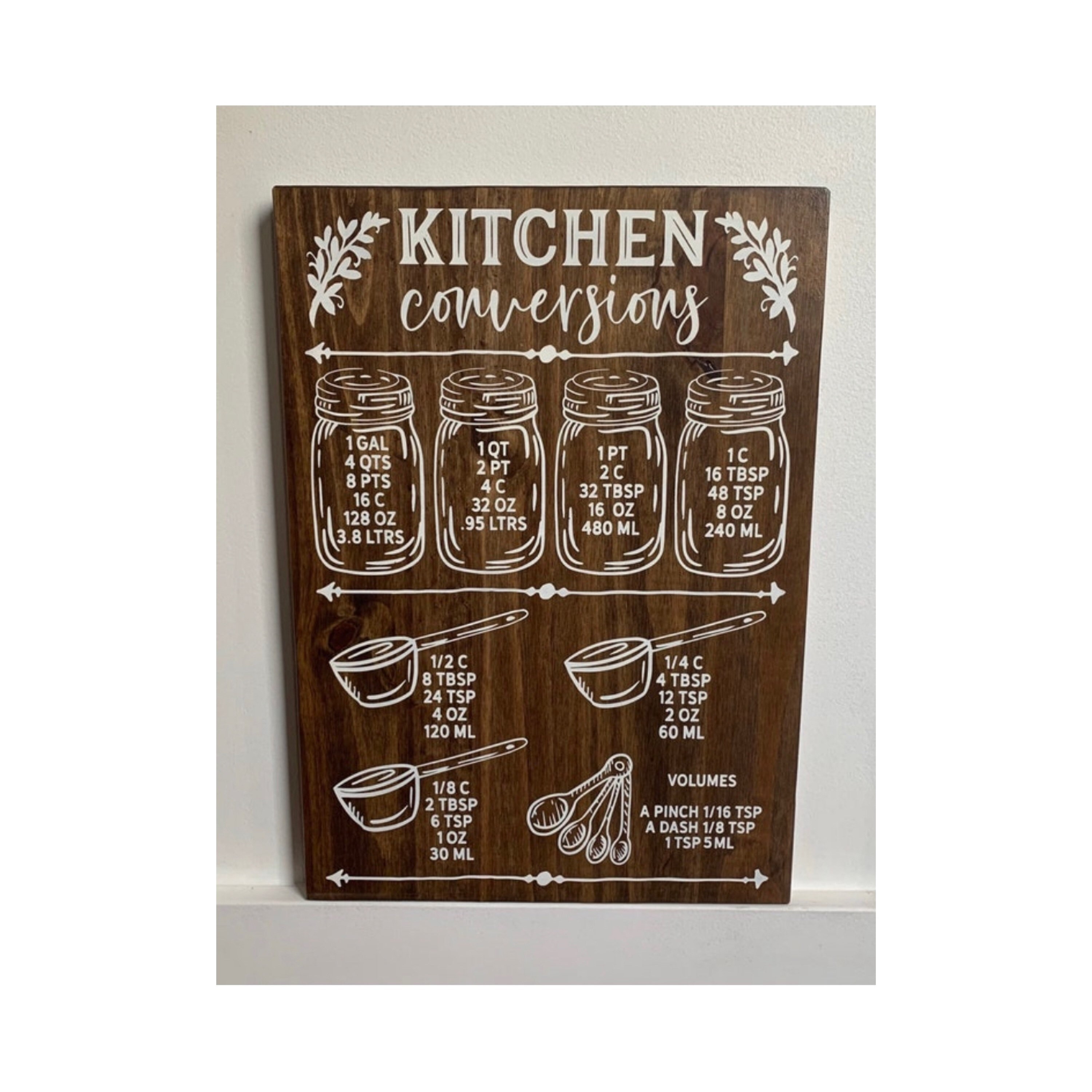 Kitchen Conversions Sign, Woodsign, Home Decor, Kitchen Decor, Wall ...