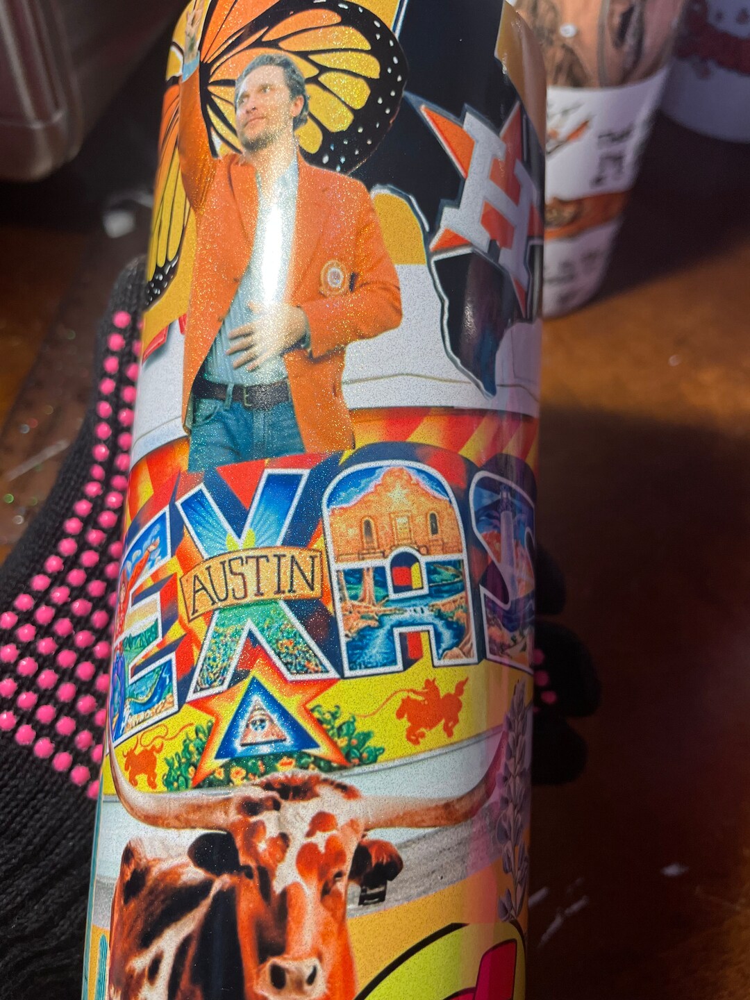 Texas Collage Tumbler: Austin, Houston, Longhorn - Etsy